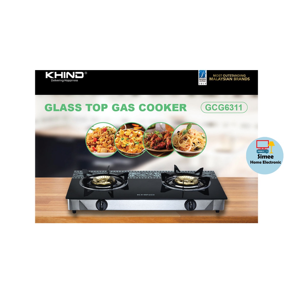 KHIND Glass Top Gas Cooker GCG6311 / Dapur Gas Kaca | Shopee Malaysia