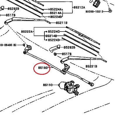 TOYOTA LAND CRUISER 100 SERIES WINDSHIELD WIPER LINK ASSY | Shopee Malaysia