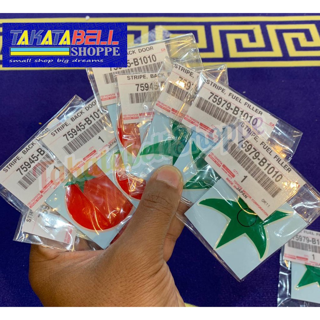 Genuine Toyota Passo Tomato Back Door Stripe & Genuine Toyota Passo ...