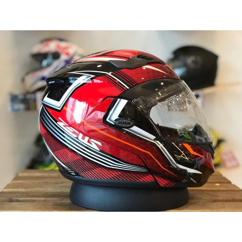 🔥ZEUS HELMET GJ-3500 FULL CARBON FLIP UP🔥 | Shopee Malaysia