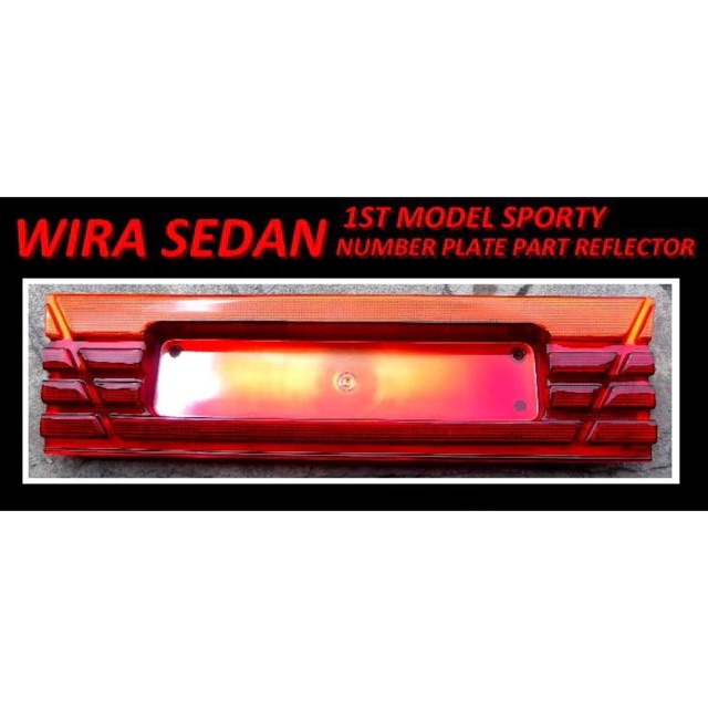 Reflector plate no tail lamp bonnet proton wira mdm 93 merah orange ...