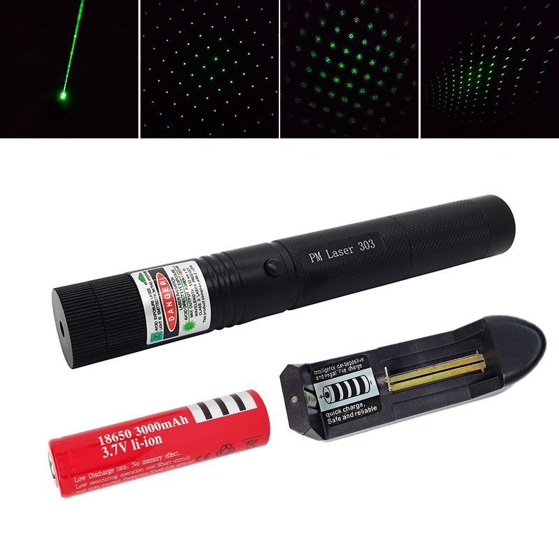 532nm Green Laser Pointer Light Pen Lazer Beam High Power 5mw 16340 ...