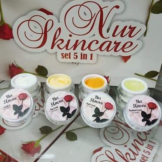 NUR SKINCARE 5 IN 1 ** READY STOK** JERAGAT // KUSAM //JERAWAT ALCOHOL FREE ALL SKIN TYPES ...