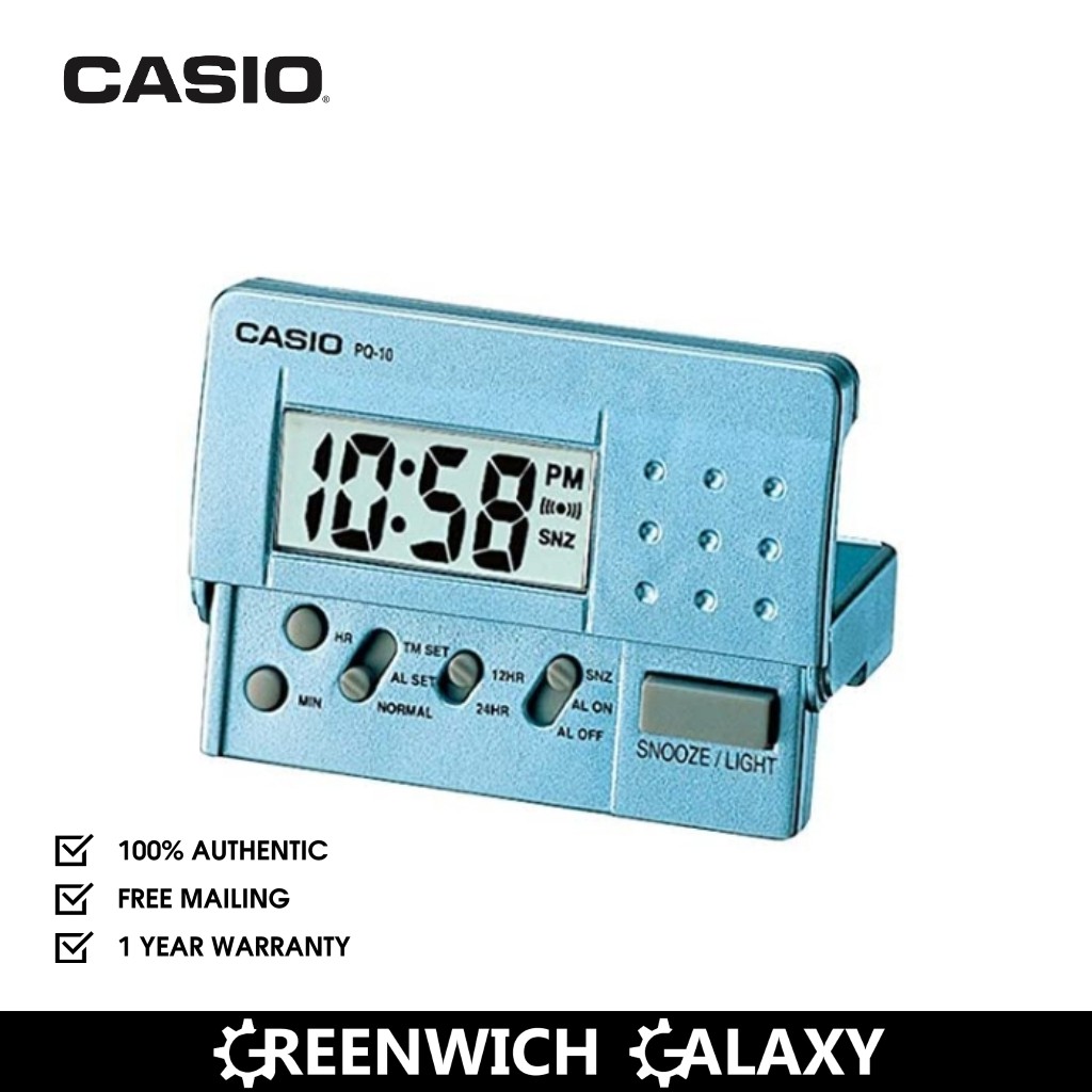 Casio Travel Alarm Clock (PQ-10D-2R) | Shopee Malaysia
