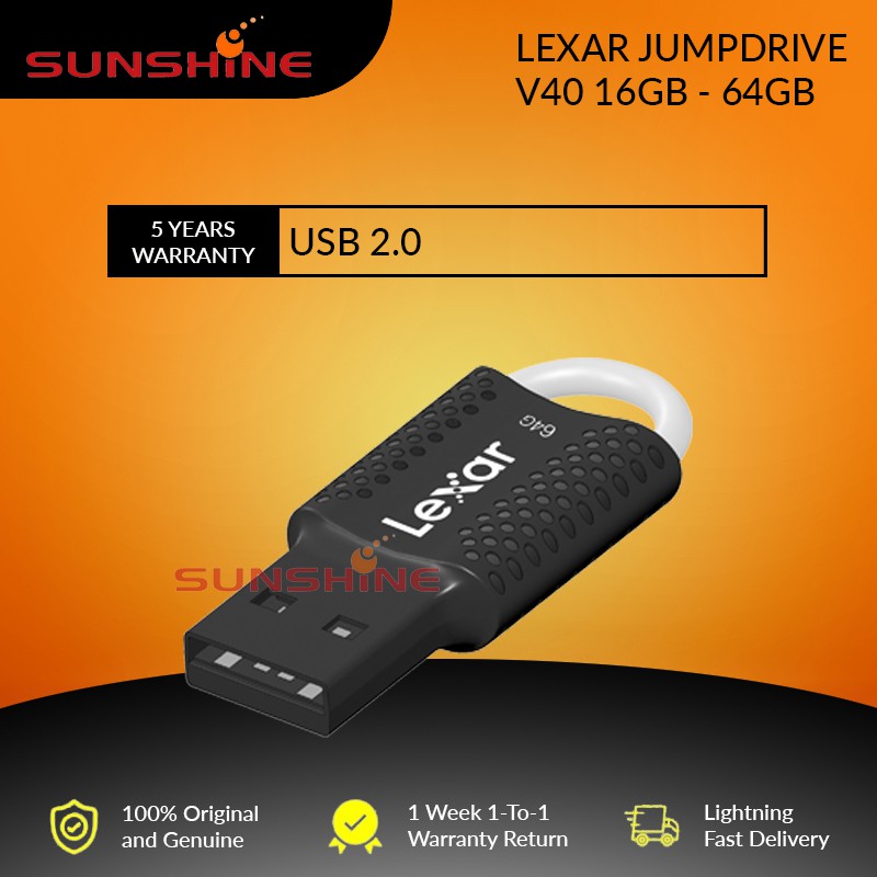 Lexar JumpDrive® V40 & M400 16GB / 32GB / 64GB / 128GB USB 2.0 & 3.0 Flash Drive Thumb drive ...