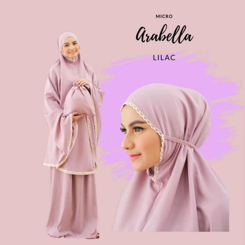 Arabella micro adult Mukena is plain in pastel colors | Shopee Malaysia