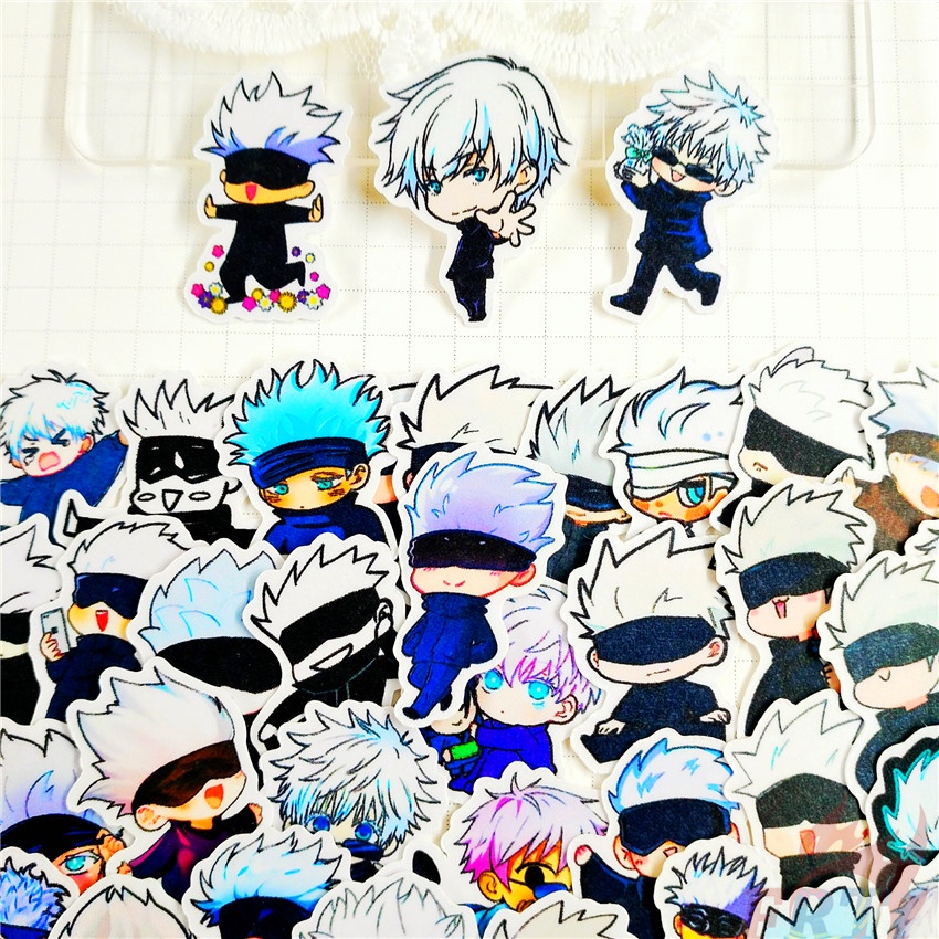 60Pcs/Set Jujutsu Kaisen . Gojo Satoru Q-3 Mini Diary Manual Stickers ...
