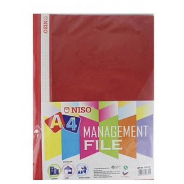 NISO A4 Management File (RED-Coloured) | Shopee Malaysia
