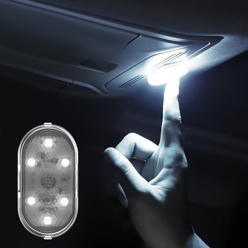 Car LED Touch Lights Wireless Interior Light Auto Roof Ceiling Reading ...