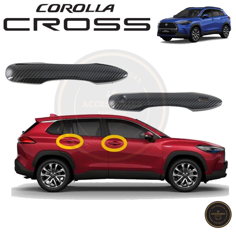 Toyota Corolla Cross Door Handle Moulding (Exterior) Carbon Fibre ...
