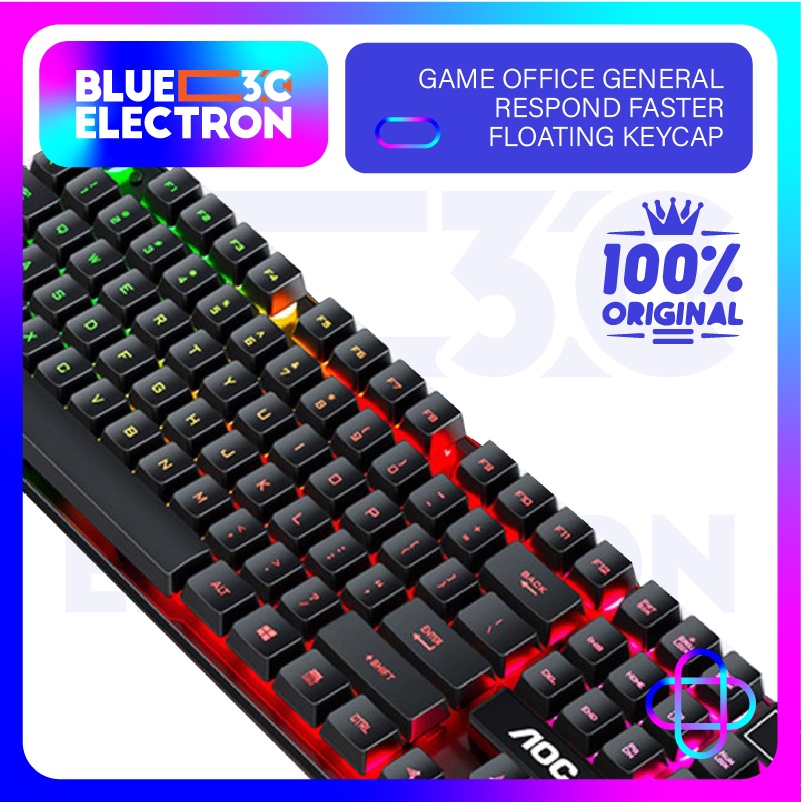 AOC Real Mechanical Feel Keyboard KB121 Wired Usb Desktop Computer ...