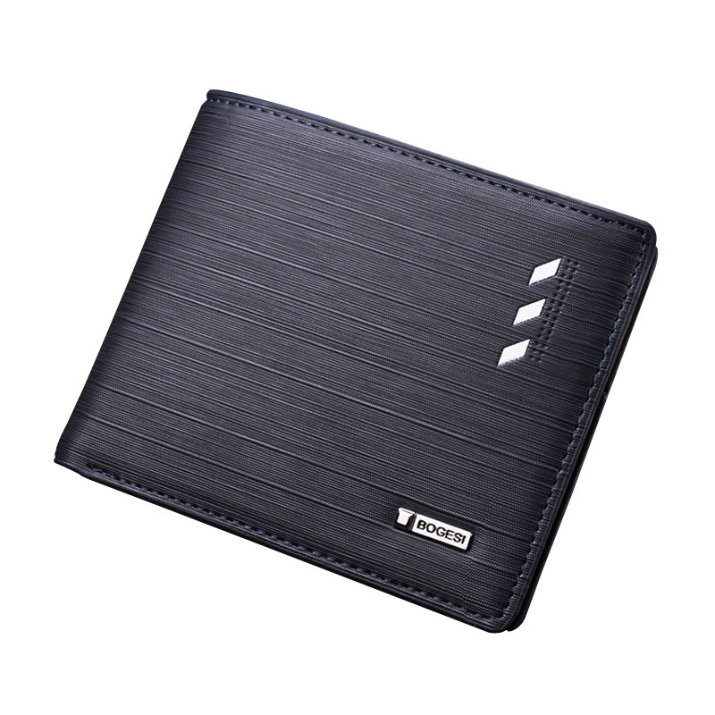 Bogesi Solid Men's Leather Wallet Short Designer Purse For Man Credit ...