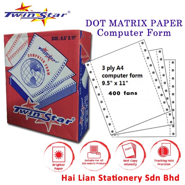Twin Star A4 NCR Computer Form 3 ply | Shopee Malaysia
