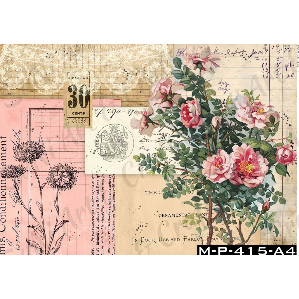 Decoupage Paper - 092_Botanical Journal Cards | Shopee Malaysia