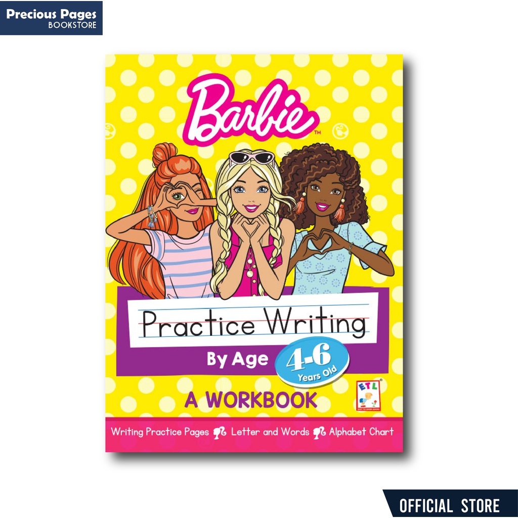 Practice Writing By Age 4-6 years old Workbook (Barbie) | Shopee Malaysia