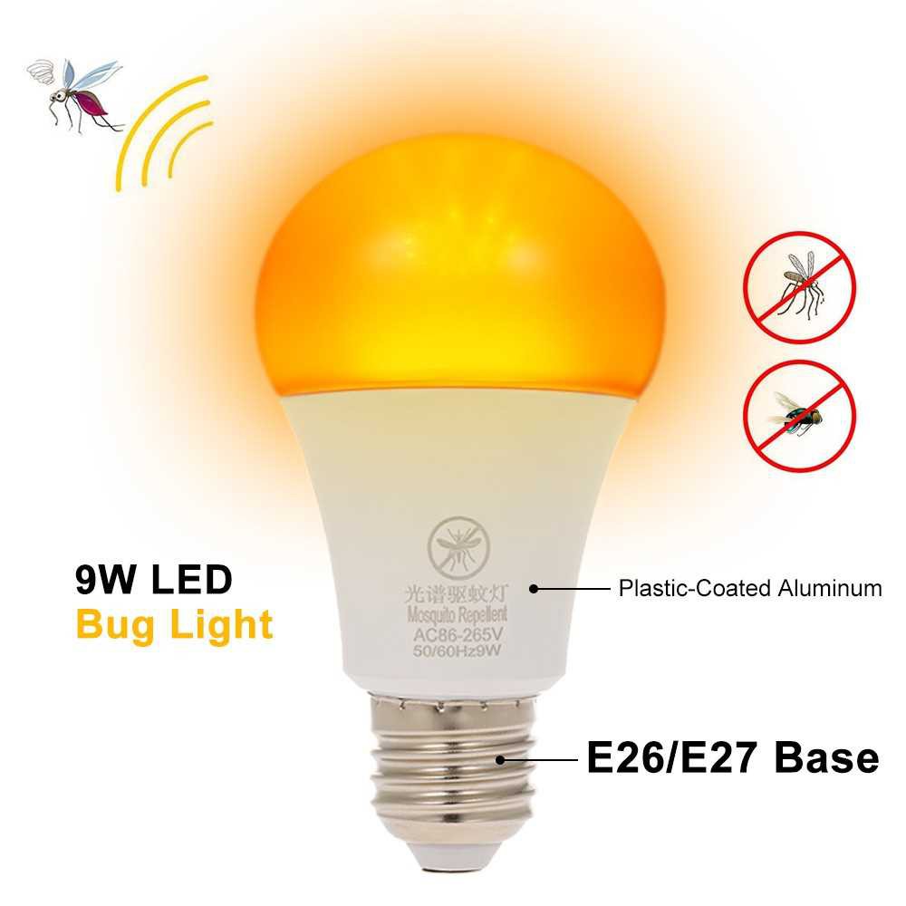 Yellow LED Bug Light Bulb No Blue Light Mosquito Repellent Light Bulb ...