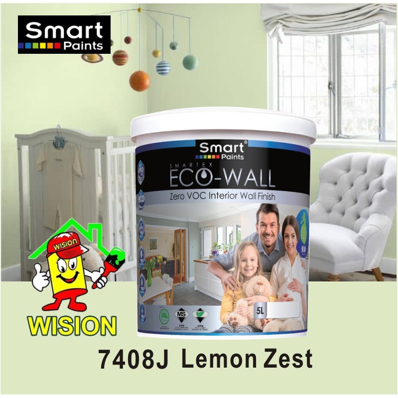 18 LITER Smart Paints SMARTEX ECO-WALL / INTERIOR PAINT / Cat Rumah ...