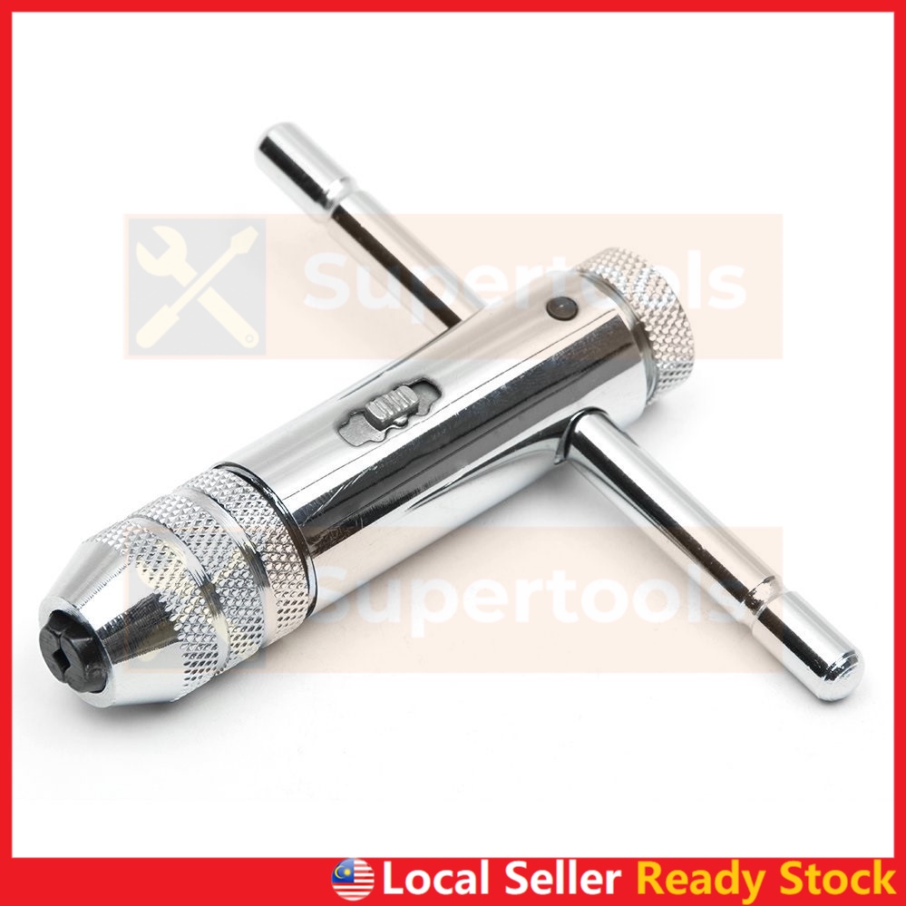 Reversible Ratchet Screw Tap Bit Holder Wrench T-Shaped Handle Hand ...