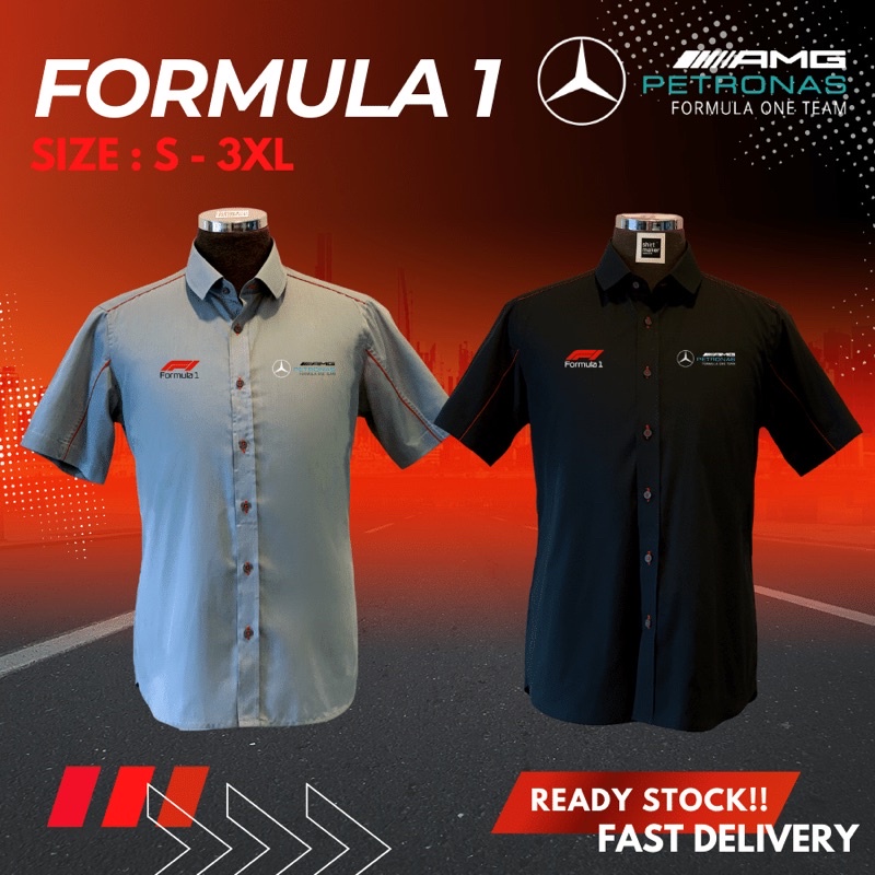 🔥[Ready Stock] Mercedes AMG Petronas F1 Shirt Motorsports Racing Team ...