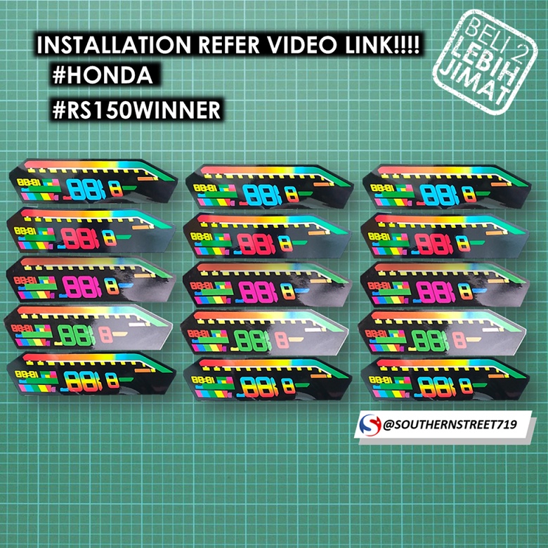 Honda RS-X, RS150 Winner, CBR150R Speedometer meter colour Sticker (DIY ...