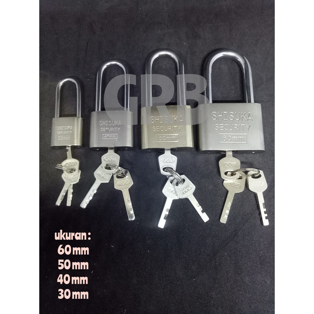 RATU Padlock Neck Long Padlock Home Size 30 40 50 60mm Padlock ...