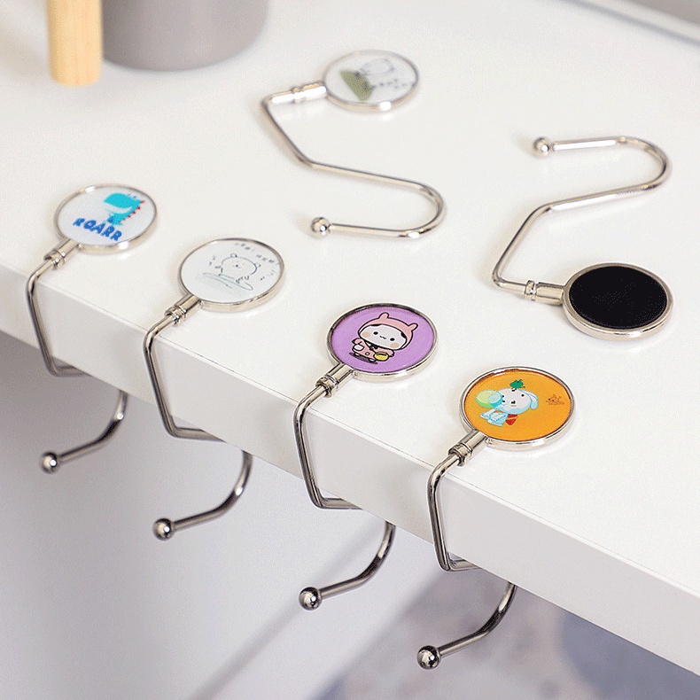 Desktop Bag Hook Hanger Hang Clips Non-Slip Hook Holder Under Desk ...