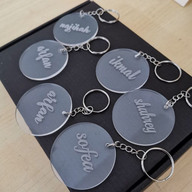 Round shape acrylic keychain customize keychain size 5cm x 5cm | Shopee ...