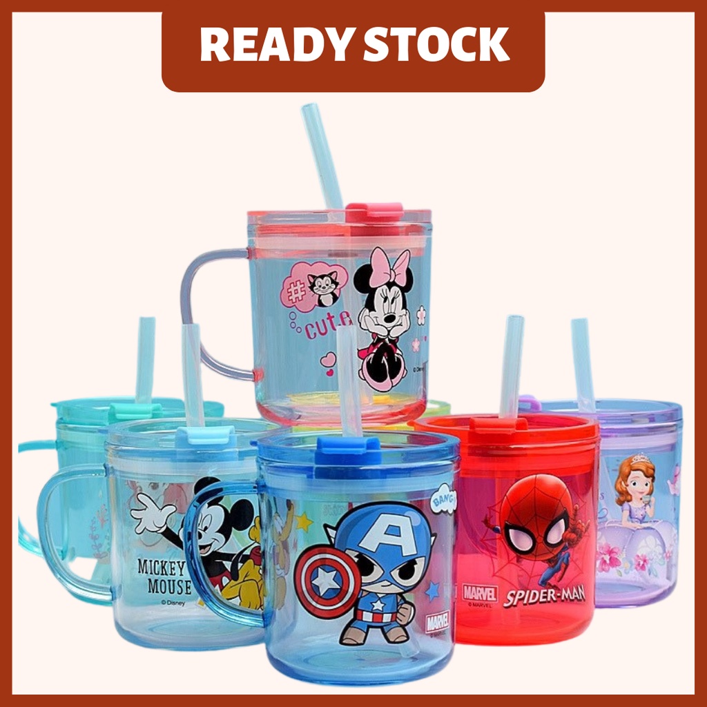 *READY STOCK* Disney Cartoon Cute Children Scale Milk Cup Cartoon Cup ...