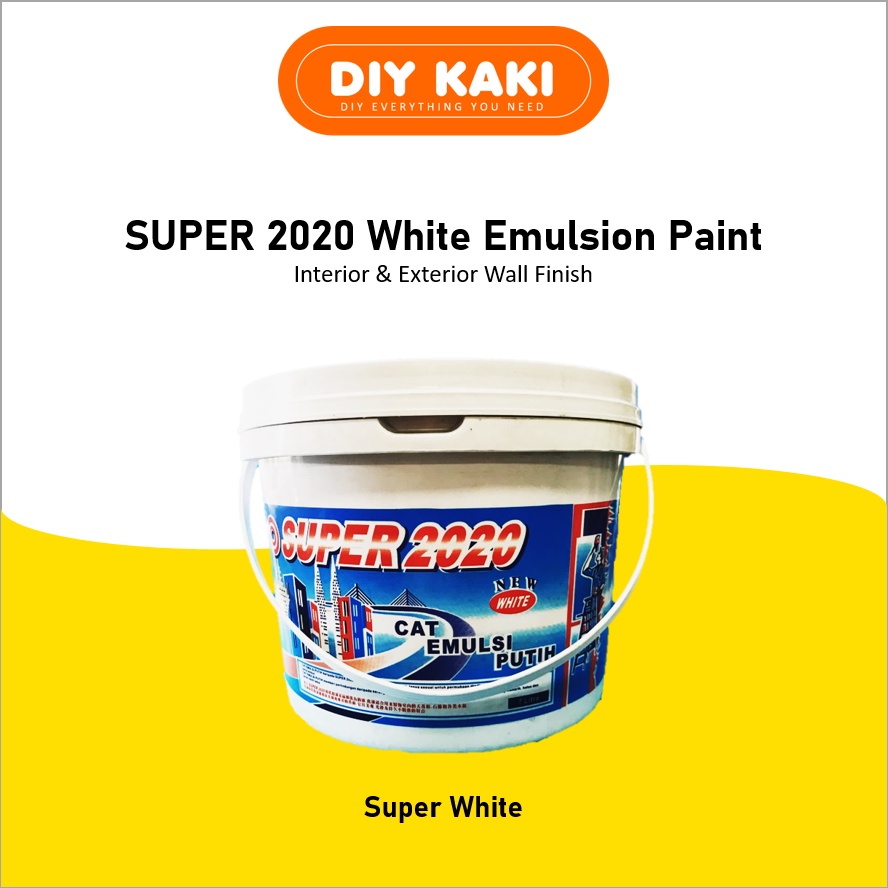 [7 LITER]SUPER 2020 White Emulsion Paint | Wall Celling Cement Paint ...