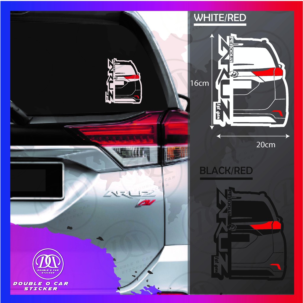 [Ready Stock]PERODUA ARUZ FIRST GEN SHAPE&WORDS HIGH GRADE Sticker ...