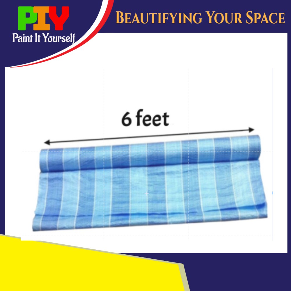 1 meter Canvas Blue & White / Kanvas Biru&Putih/Kain Kalis air (By ...