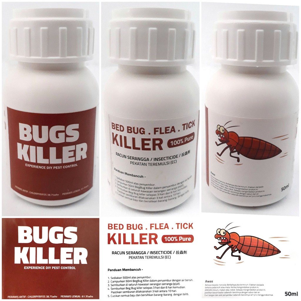 PEST ASIA 50ML BEG BUG, FLEA, TICK KILLER INSECTICIDE | Shopee Malaysia