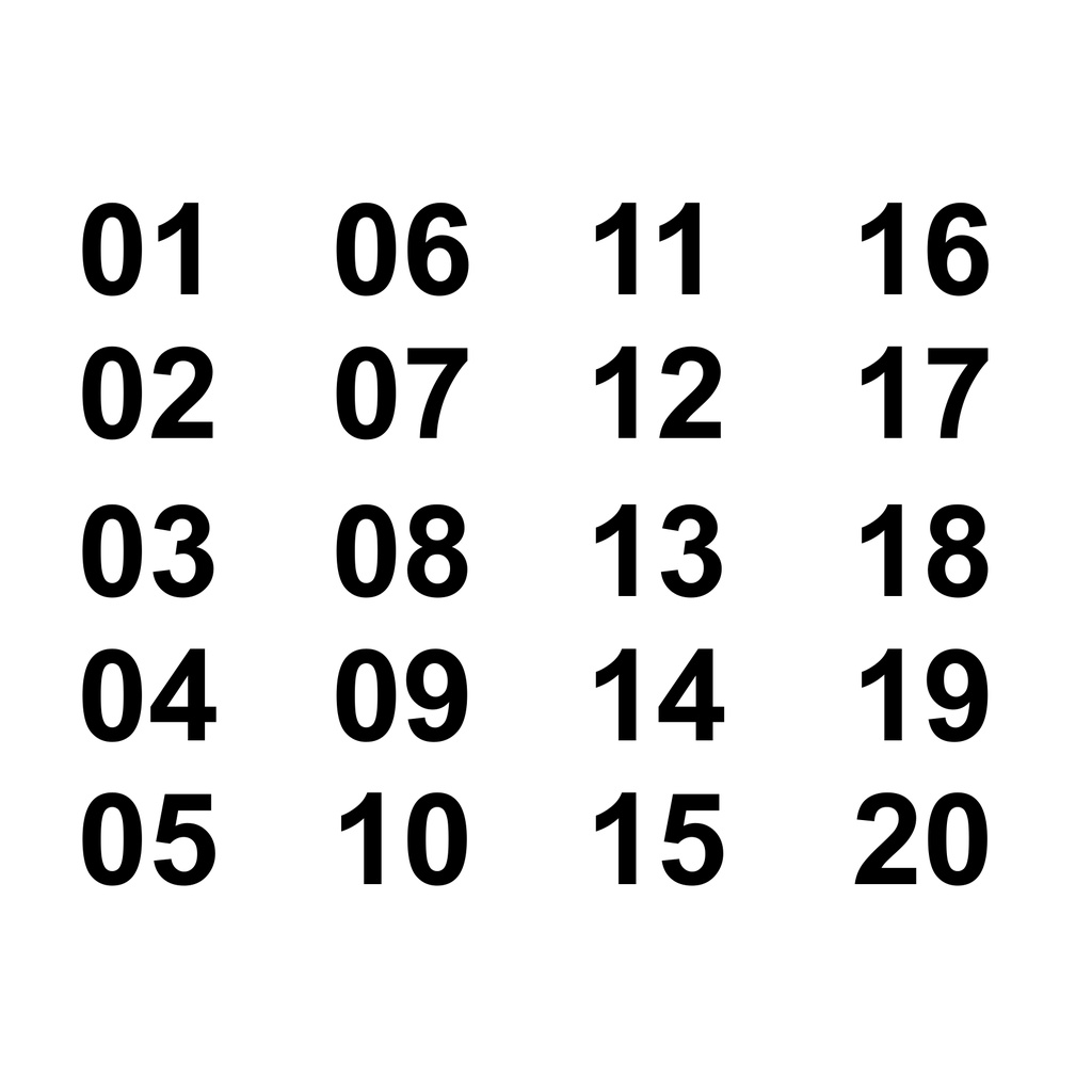 Readymade Locker Sticker Number A4 Size | Shopee Malaysia