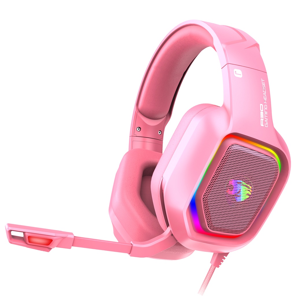 ink Girl Cute Gaming Headphone With Mic RGB led light Wired Headset ...