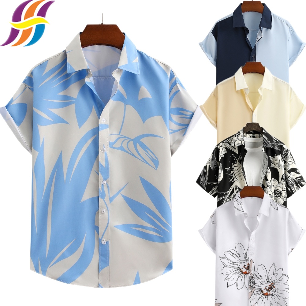 Casual shirt men plus size Short Sleeve hawaiian shirts man Cool Summer ...