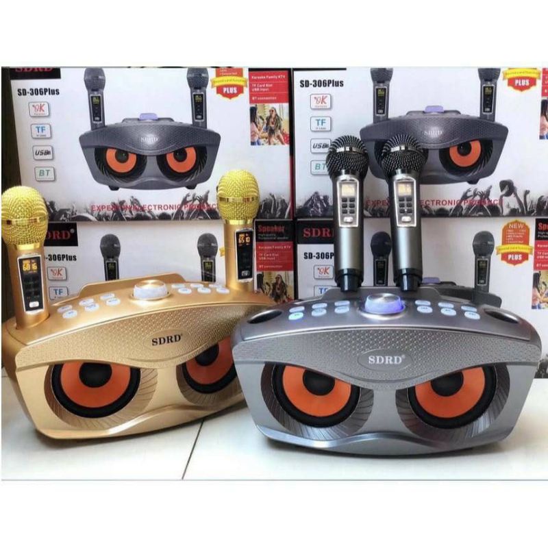 SD306/SD 306 Plus Dual Wireless Microphone Bluetooth Speaker Mobile ...