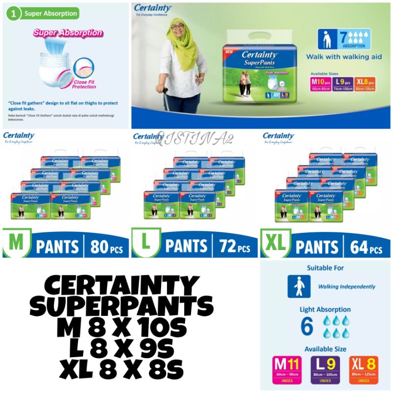 CERTAINTY SUPERPANTS (8 PACK) | Shopee Malaysia