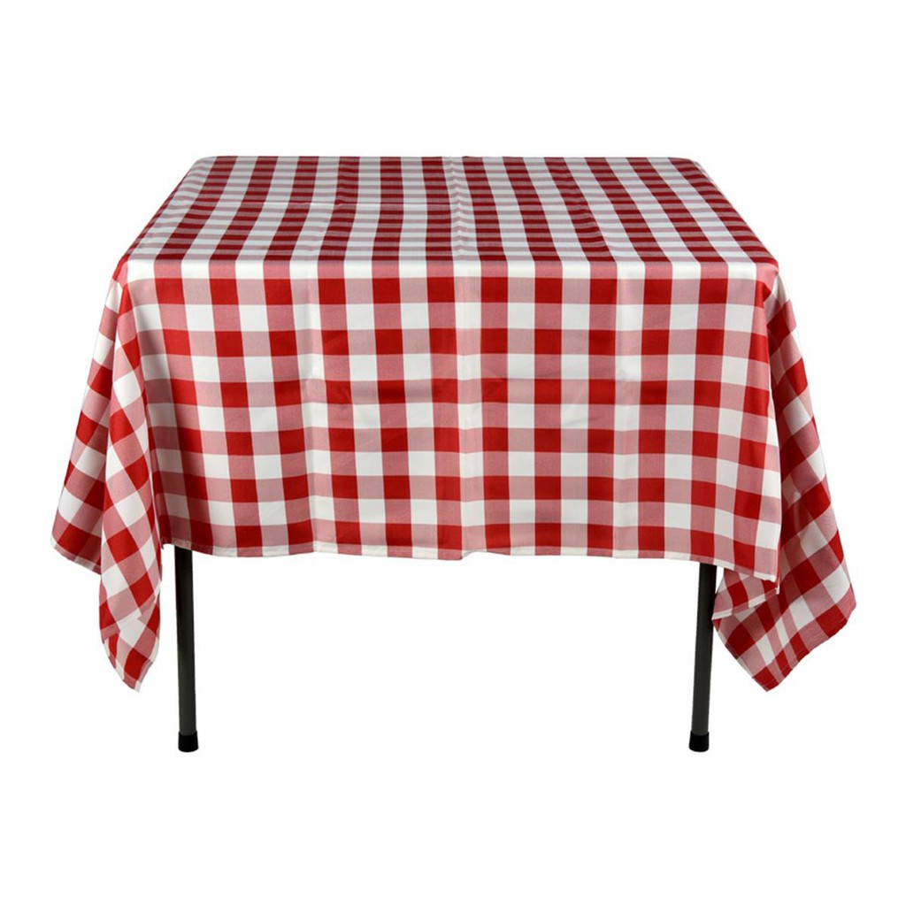 Lapik Meja Makan Pakai Buang Plastik Corak Checkered | Shopee Malaysia
