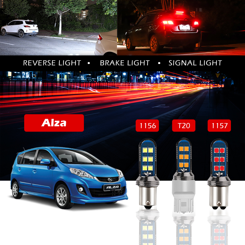 [PERODUA] Alza 12LED Car Reverse Signal Brake Light Bulb 1156/P21W T20 ...