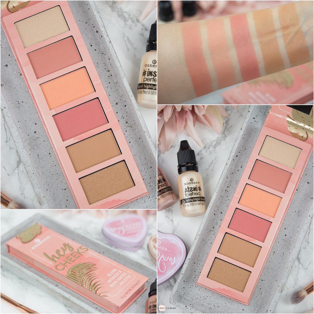 essence hey cheeks blush bronzer & highlighter palette | Shopee Malaysia