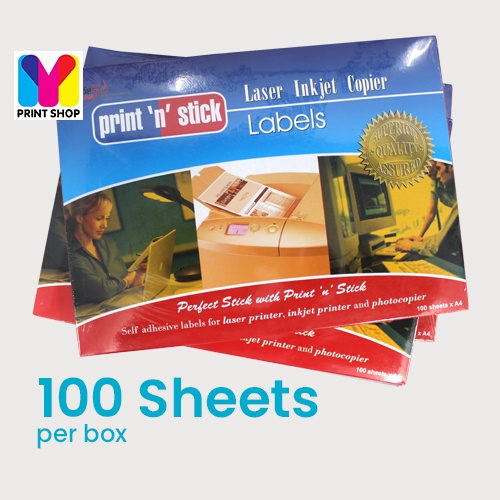 Matte Simili Print n Stick A4 Laser Inkjet Copier Label Sticker Self ...