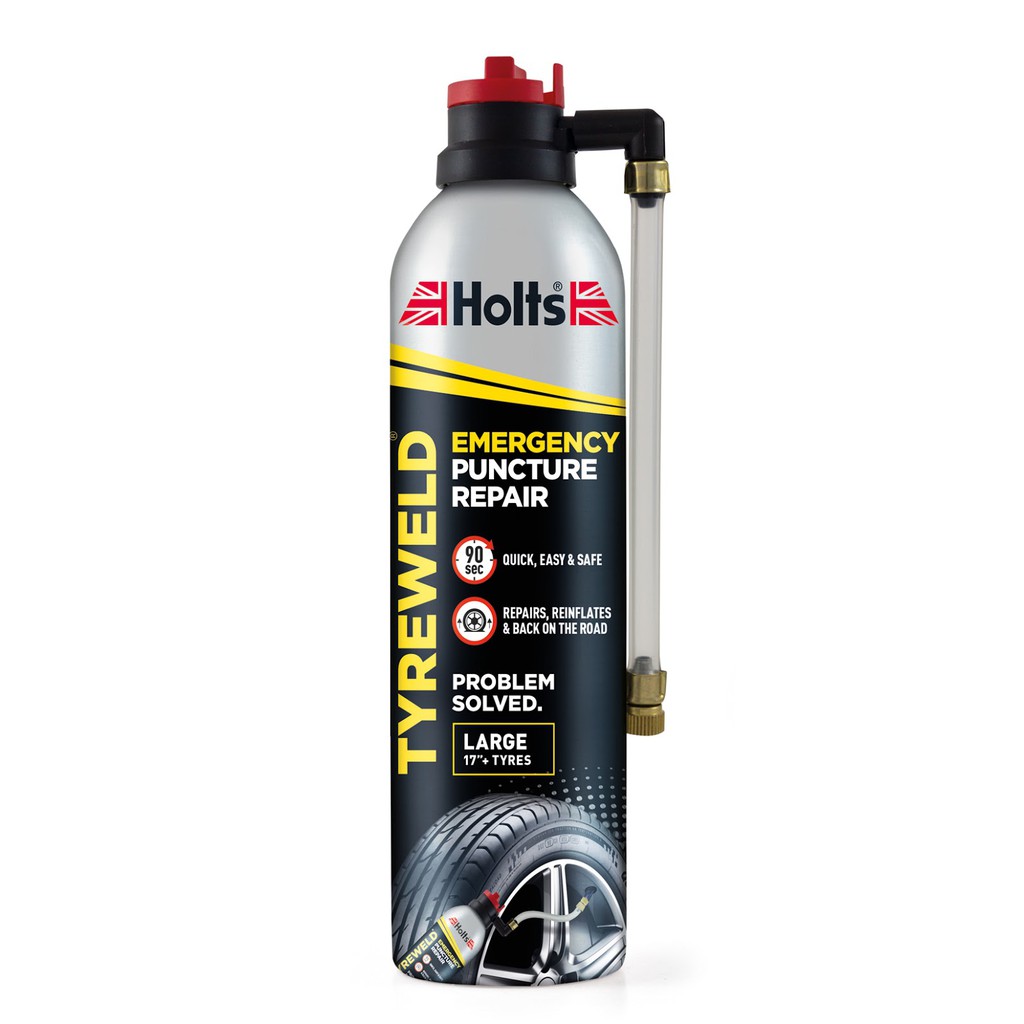 Holts Tyreweld (Tyre Inflator) 300ml / 400ml / 500ml - Emergency Puncture Repair (14”, 16”, 17 ...