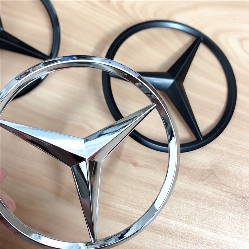 90mm 3M Sticker Mercedes-Benz Trunk Chrome Star Emblem Badge Logo ...
