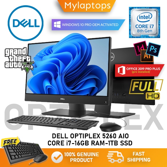 DELL OPTIPLEX 5260 AIO [CORE I7-8700 / UP TO 32GB RAM DDR4 / 512GB SSD ...