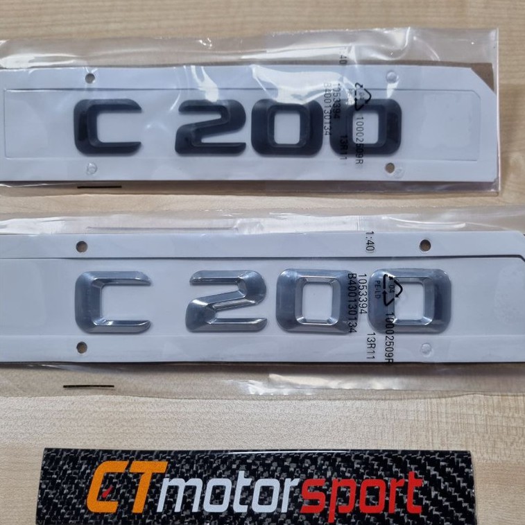 CT Concept Mercedes-Benz C200 Chrome Black Rear Back Emblem Logo ...