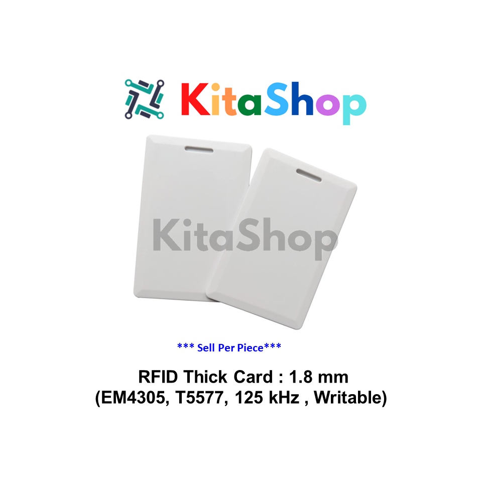 RFID Thick Card : 1.8 mm (EM4305, T5577, 125 kHz , Writable) | Shopee ...