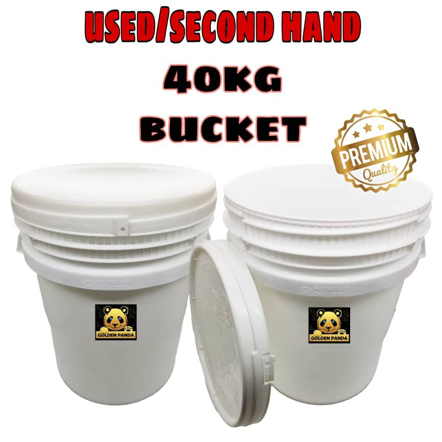 [USED] Tong Kosong 40L 40Kg HDPE Plastic Bucket/ Pail/ Drum/ Barrel ...