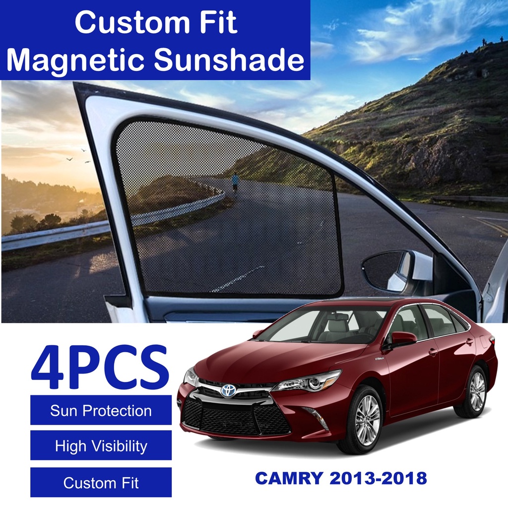 4PCS Toyota Camry 2013-2018 Car Magnetic Sunshade Auto Side Window ...