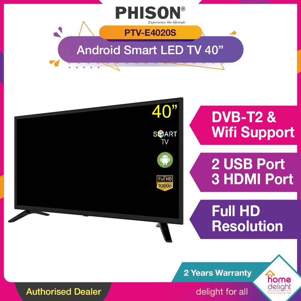 Phison 40 Inch LED TV FHD [PTV-E4000T2] / 40 Inch ANDROID SMART LED TV ...