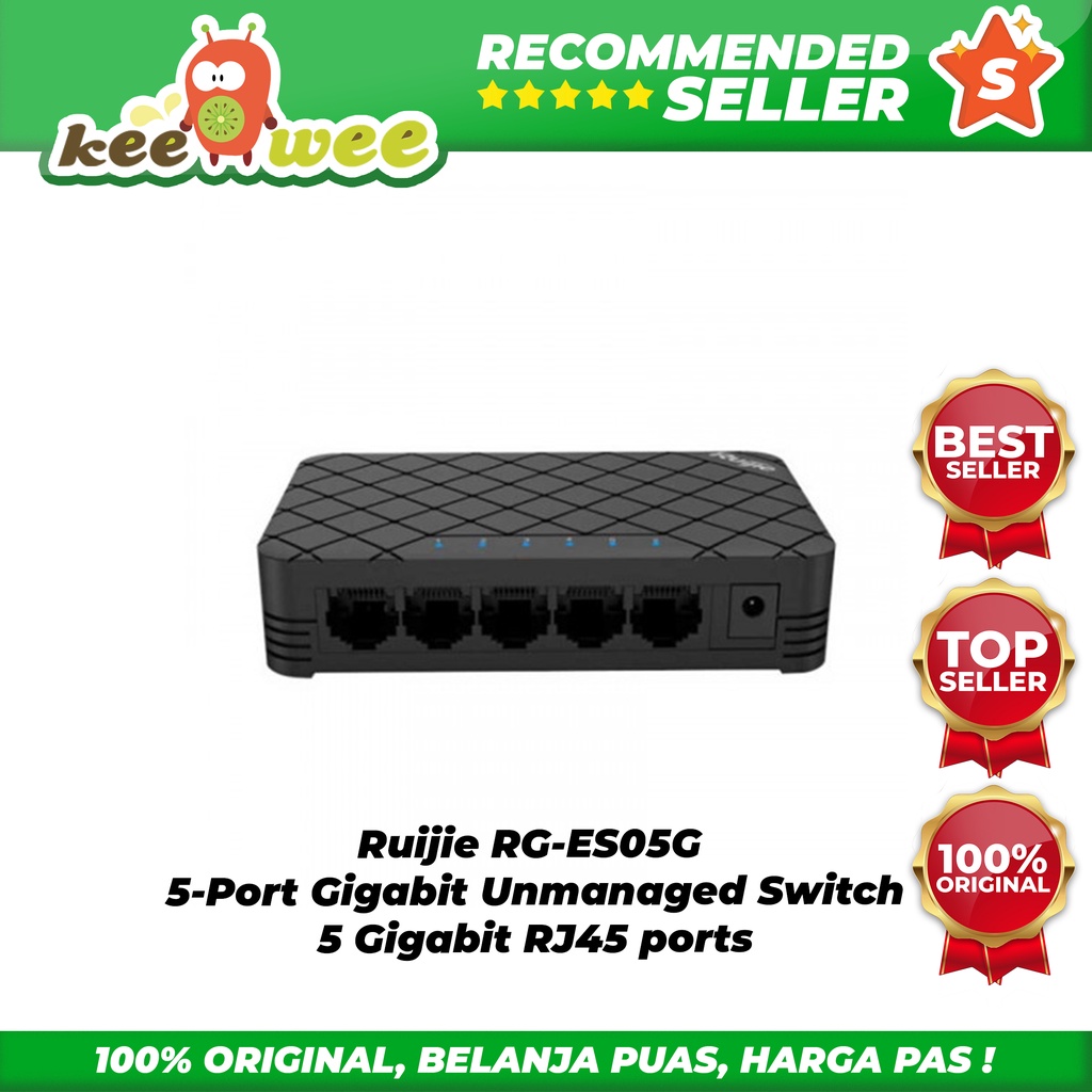 Ruijie RG-ES05G 5-Port Gigabit Unmanaged Switch | Shopee Malaysia
